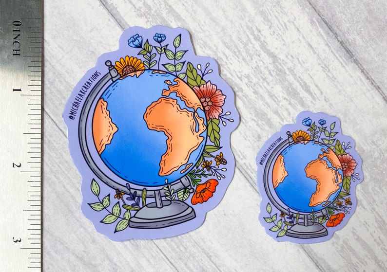 Globe Sticker Stickers for Hydroflask Stickers Laptop - Etsy