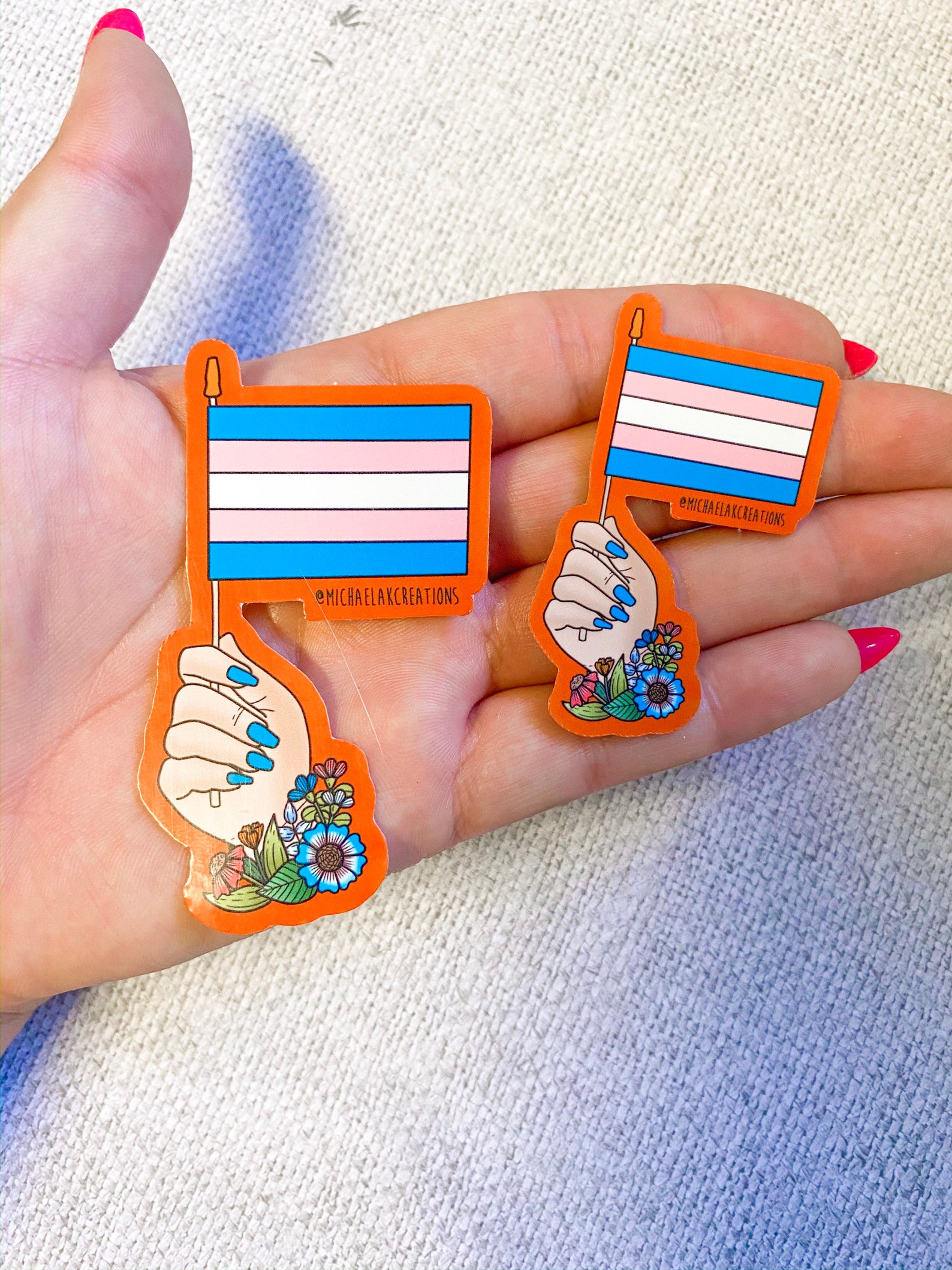 Transgender Flag Sticker stickers for Hydroflask Pride - Etsy