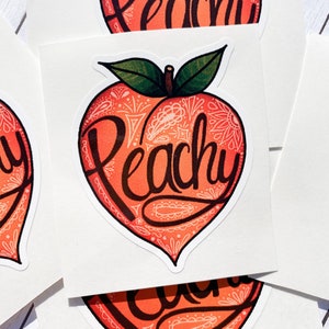 Peach Sticker | Fruit Stickers | Peachy Sticker | Stickers for ...