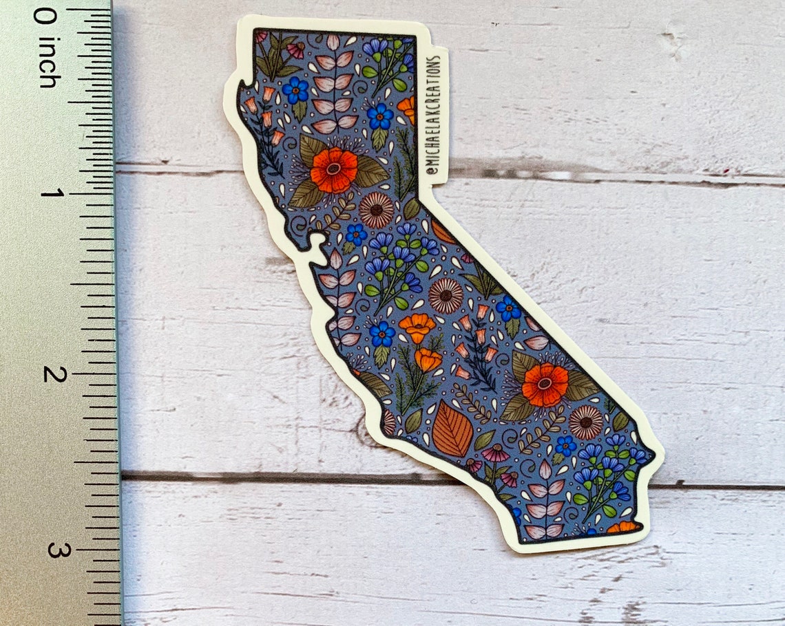 California Sticker States Stickers CA Sticker Stickers | Etsy