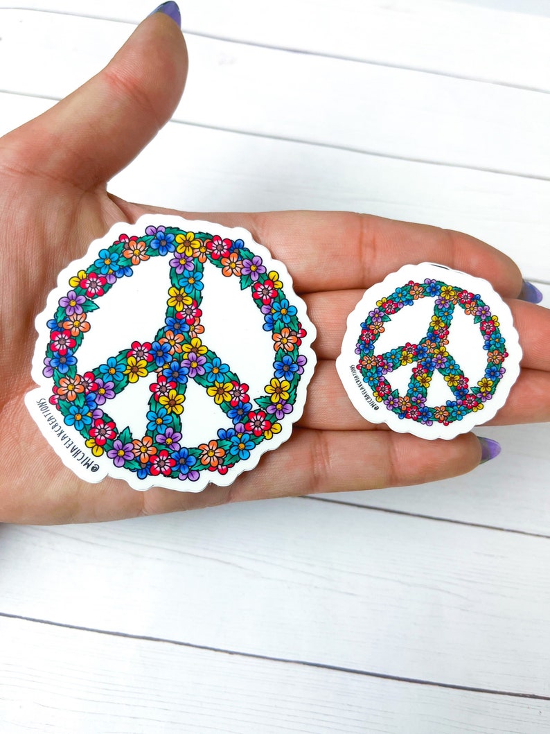 Peace Sign Sticker Stickers Stickers for Hydroflask - Etsy