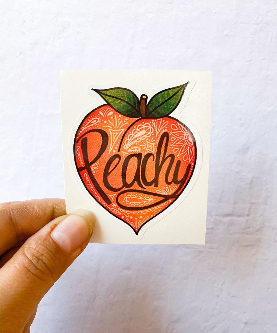 Peach Sticker | Fruit Stickers | Peachy Sticker | Stickers for ...