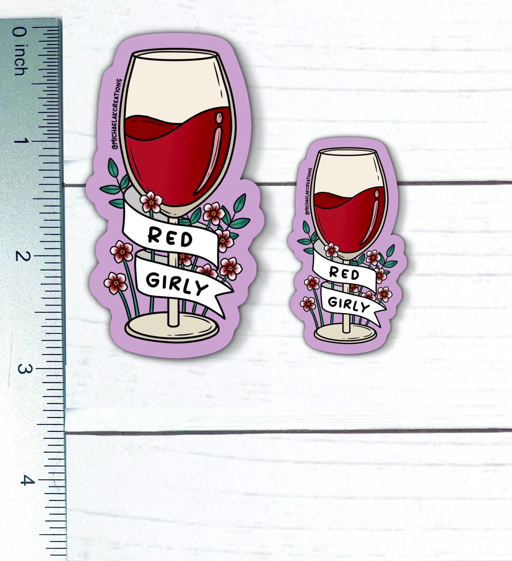Wine Girly Sticker |stickers for Hydroflask |laptop Stickers |red Wine ...