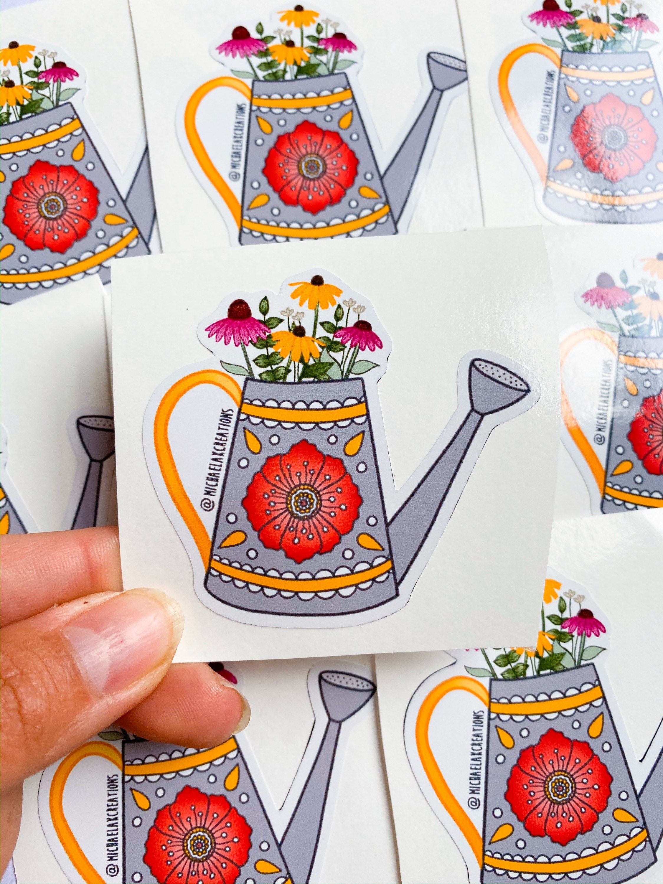 Watering Can Sticker Stickers Gardening Sticker Stickers - Etsy