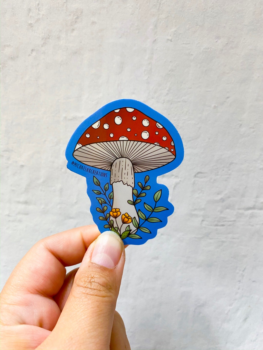 Mushroom Sticker | Stickers for Hydroflask | Laptop Stickers | Flower ...