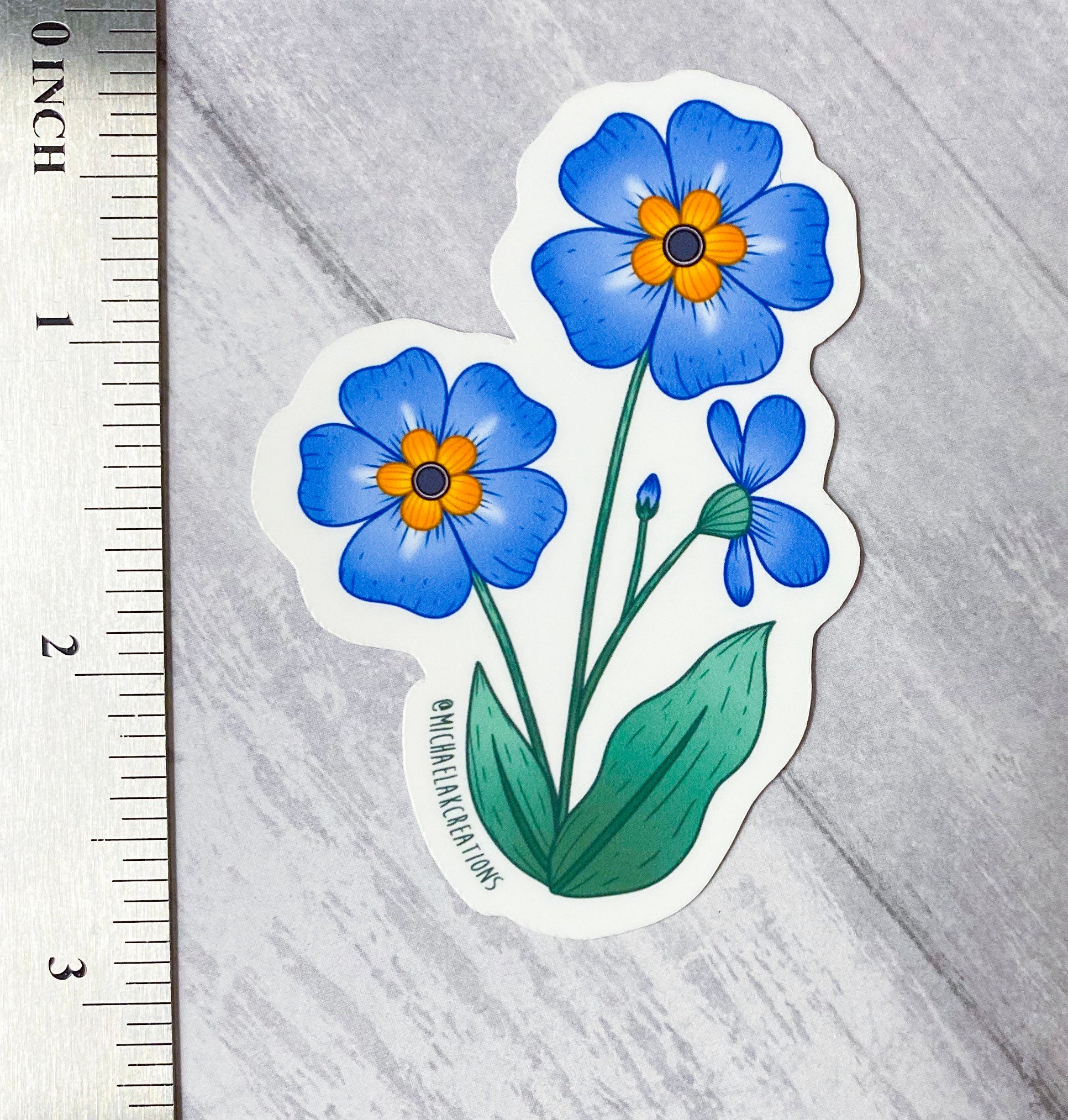Forget Me Not Sticker Stickers for Hydroflask Laptop - Etsy