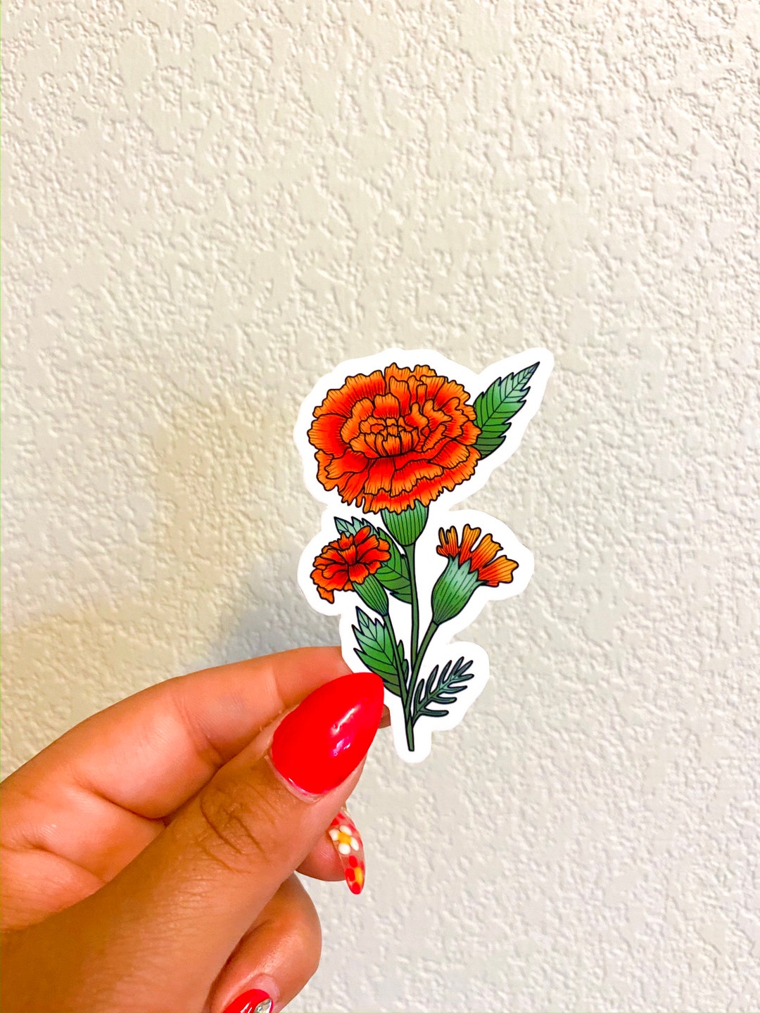Marigold Sticker |stickers for Hydroflask | Floral Stickers | Laptop ...