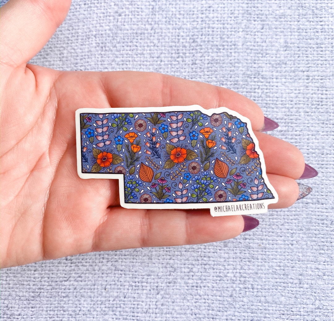 Nebraska Sticker |NE Stickers | Stickers for Hydroflask | Laptop ...