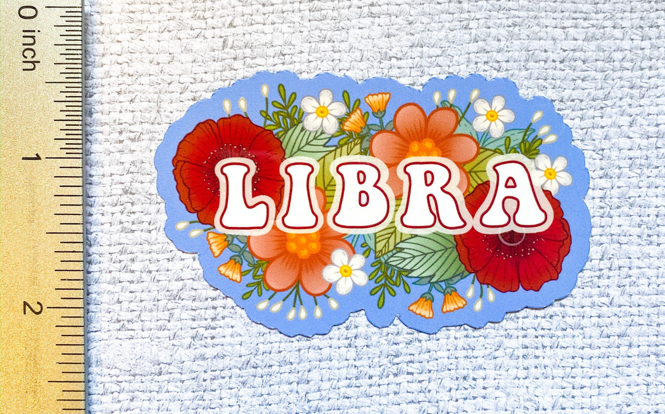 Libra Sticker Zodiac Sticker Floral Libra Sticker Stickers - Etsy