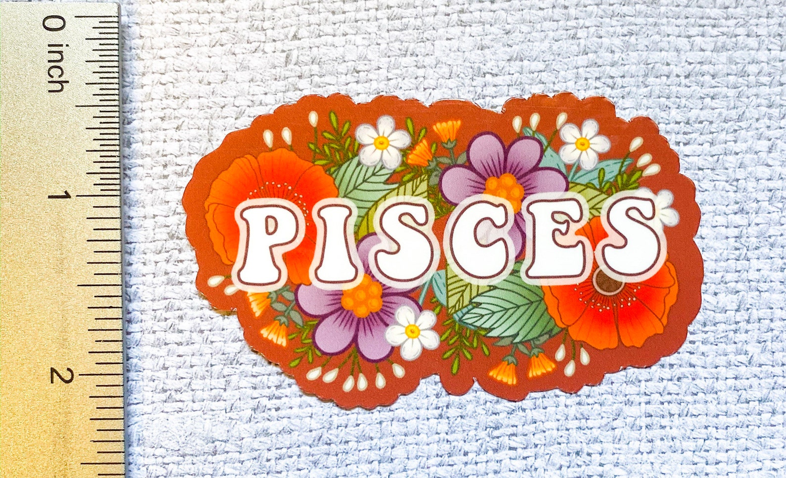 Pisces Sticker Zodiac Sticker Floral Pisces Sticker - Etsy