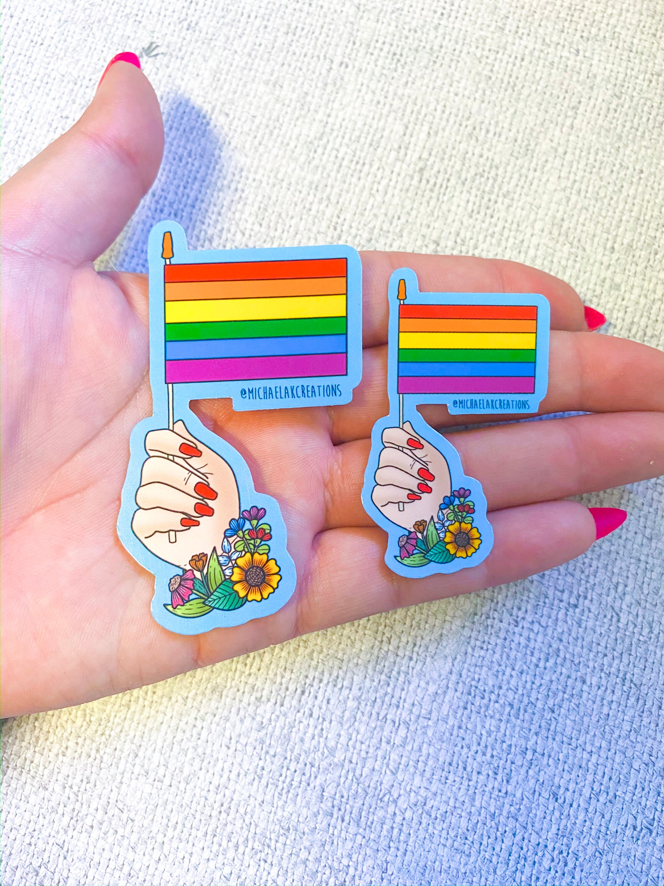 LGBTQ Flag Sticker stickers for Hydroflask Pride Stickers - Etsy