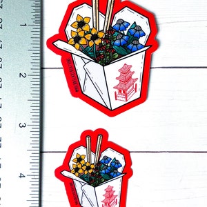 Chinese Food Box Sticker |food Sticker|noodle Sticker |hydro Flask ...