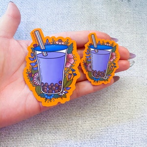 Taro Tea Sticker| Tea Sticker |boba Sticker| Stickers for Hydroflask ...