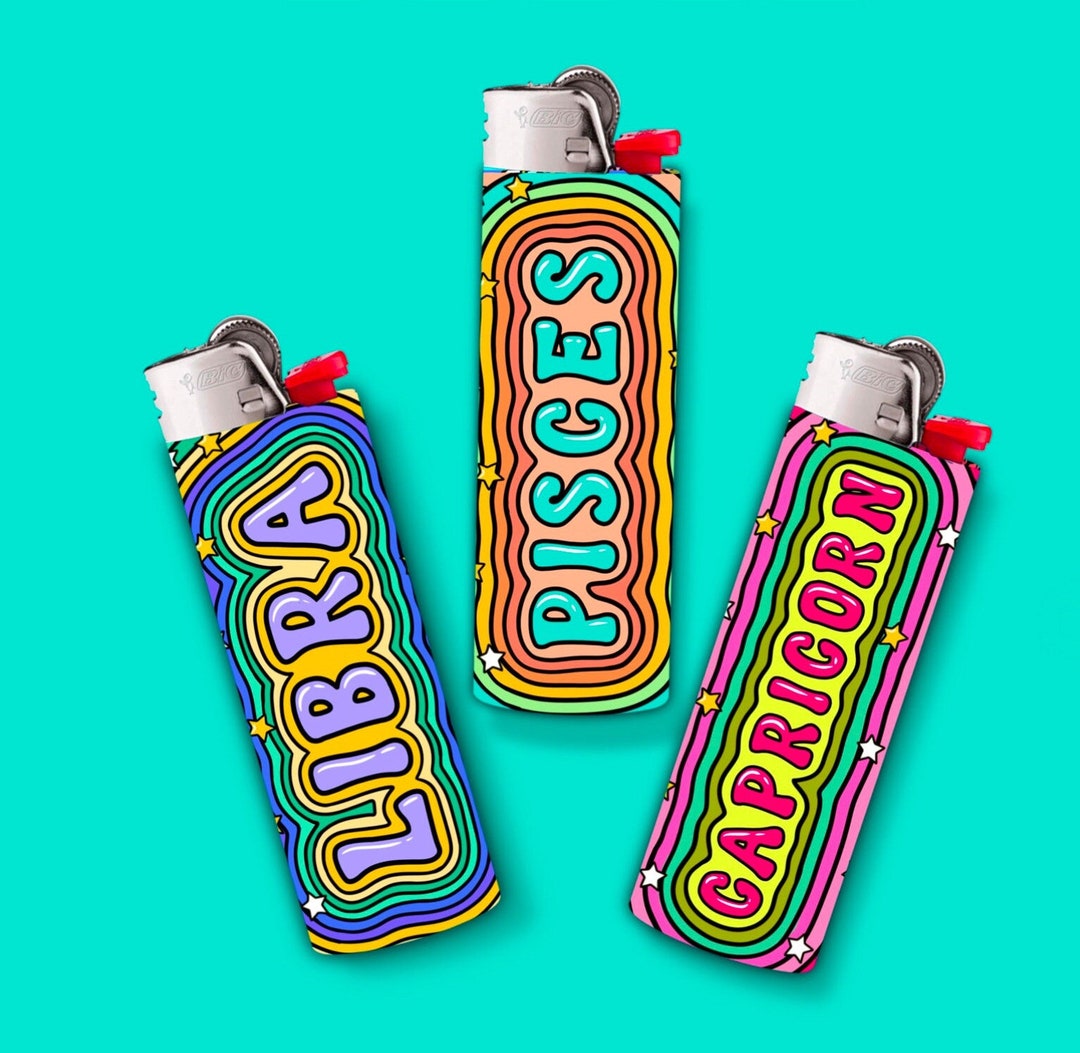 Zodiac Lighter Wraps | Lighter Stickers | 420 Gift | Stoner Gift ...