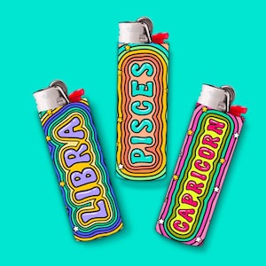 Zodiac Lighter Wraps | Lighter Stickers | 420 Gift | Stoner Gift ...