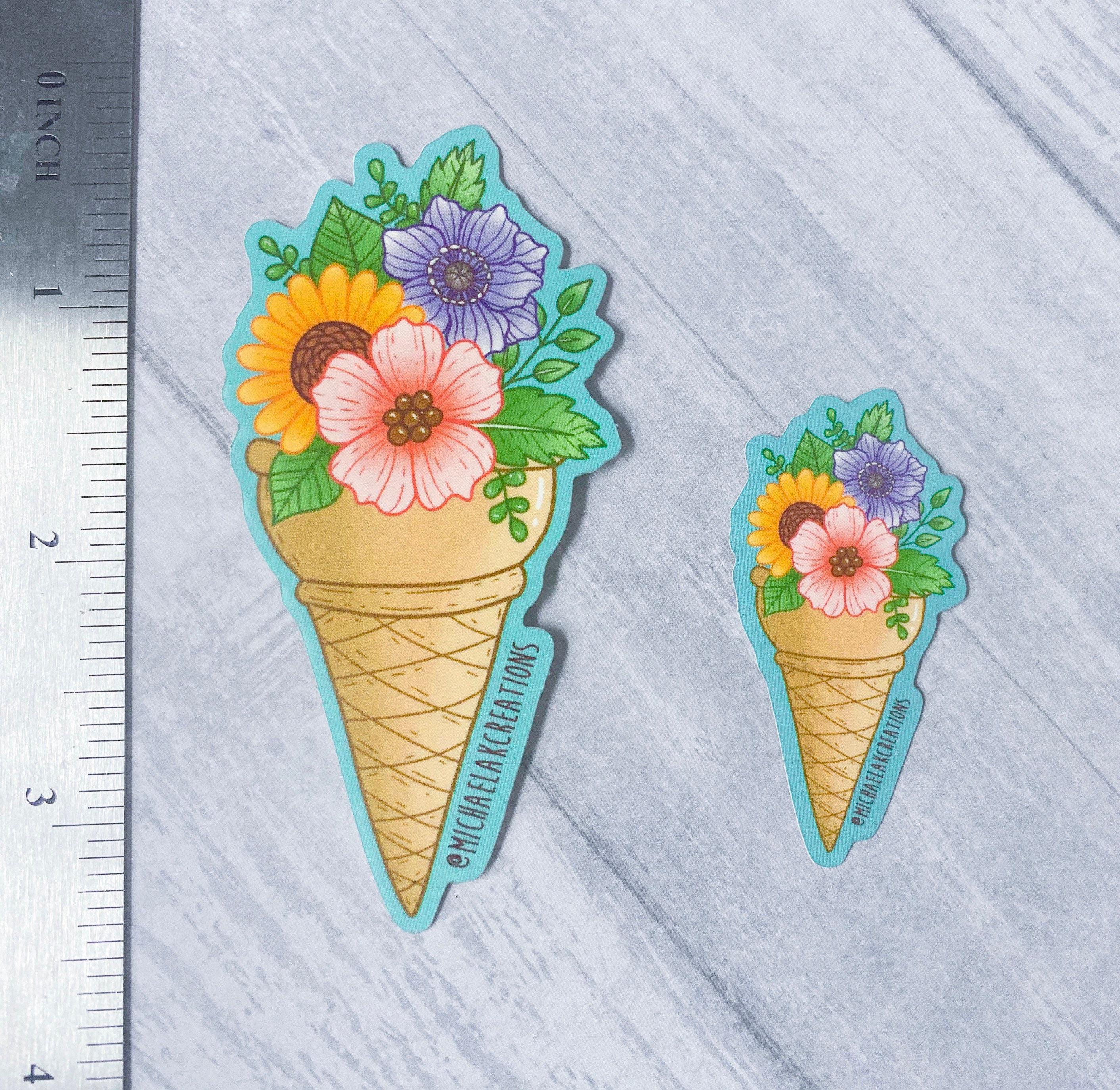 Icecream sticker Stickers for Hydroflask laptop stickers | Etsy