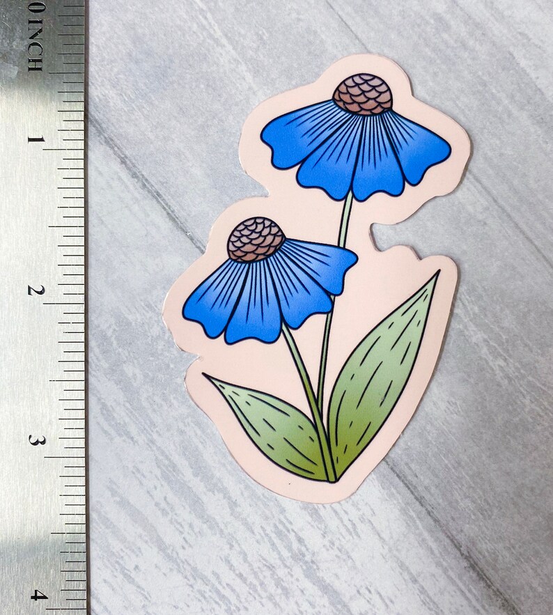 Blue Flower Sticker | Stickers for Hydroflask | Laptop Stickers ...