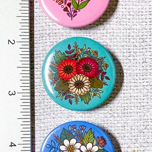 Flower Love Button Set | Flower Buttons | Flower Pins | Button Pins ...