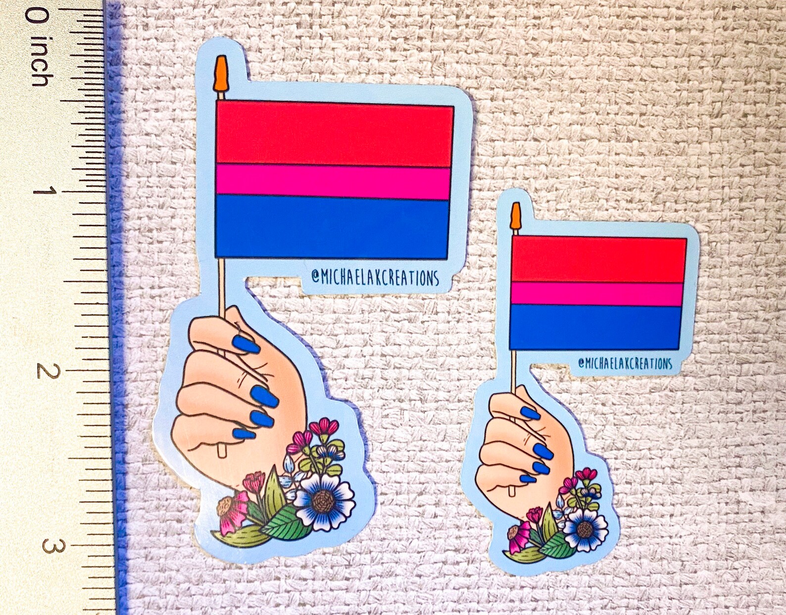 Bisexual Flag Sticker stickers for Hydroflask Pride - Etsy