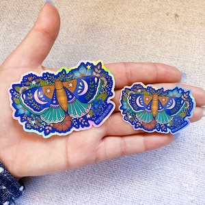 Holographic Moth Sticker | Witchy Sticker | Moth Sticker|stickers for ...