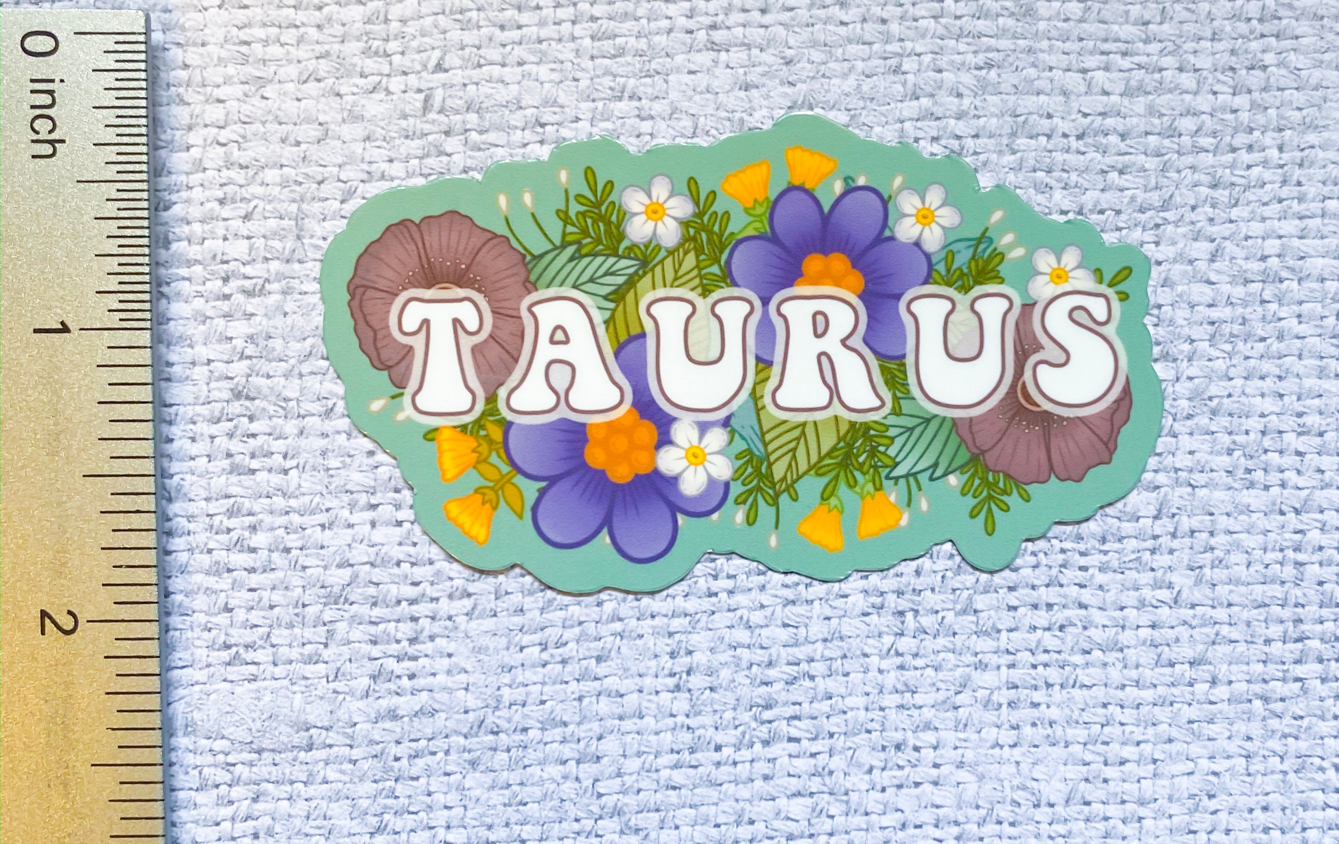 Taurus Sticker Zodiac Sticker Floral Taurus Sticker | Etsy