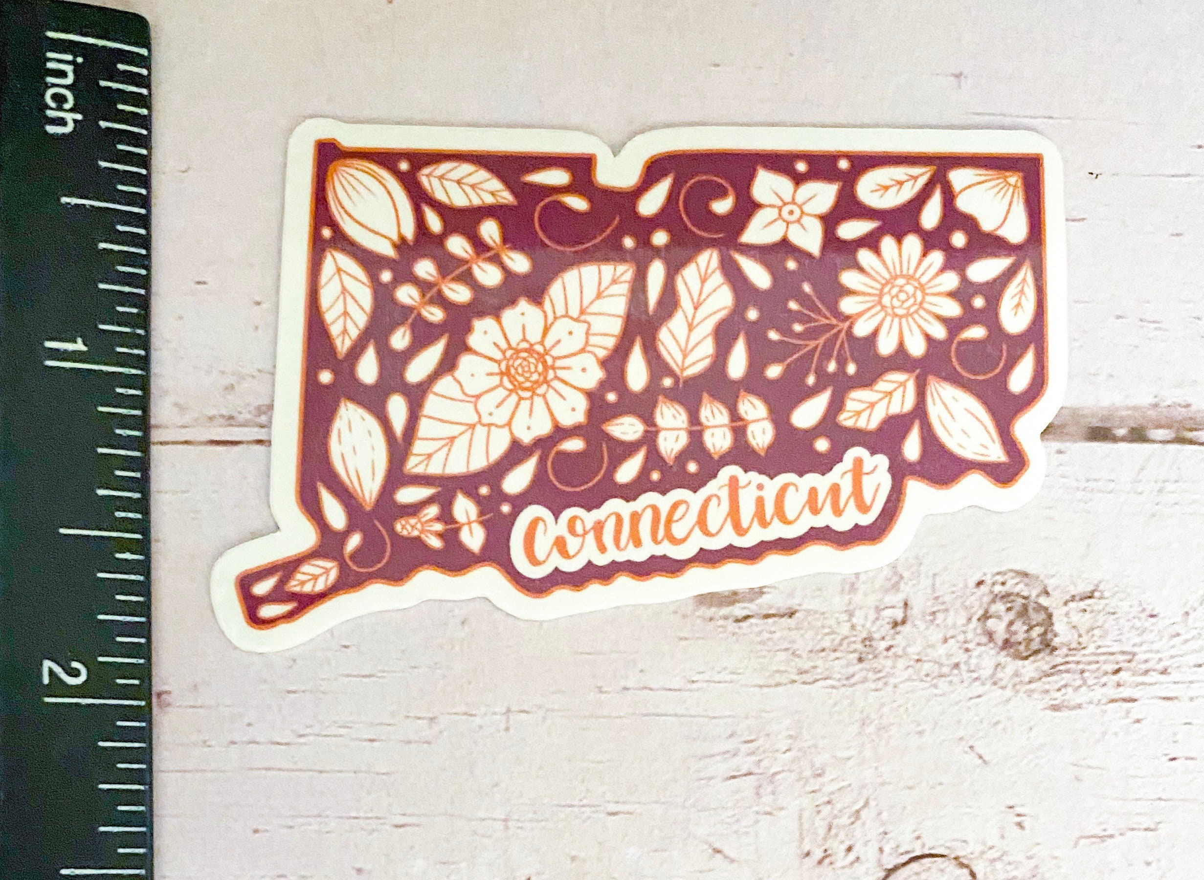 Connecticut Sticker States Stickers CT Sticker Stickers | Etsy