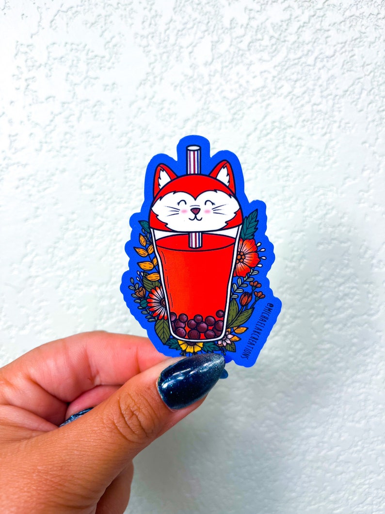 Boba Fox Stickerboba Animal Stickerboba Stickerstickers for - Etsy