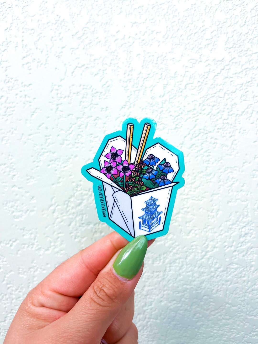 Chinese Food Box Sticker |food Sticker|noodle Sticker |hydro Flask ...