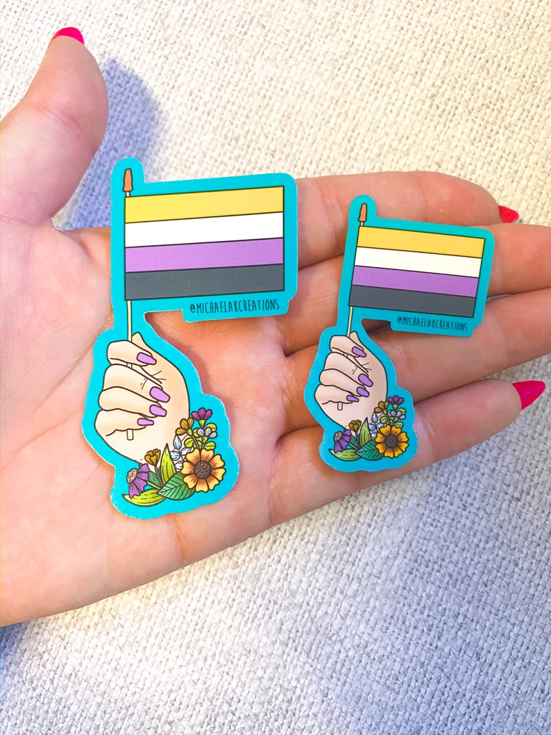 Non-binary Flag Sticker stickers for Hydroflask Pride - Etsy
