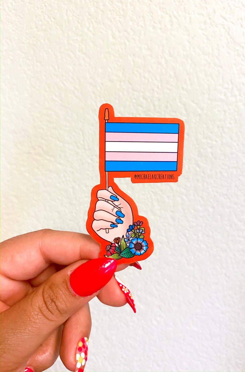 Transgender Flag Sticker stickers for Hydroflask Pride - Etsy
