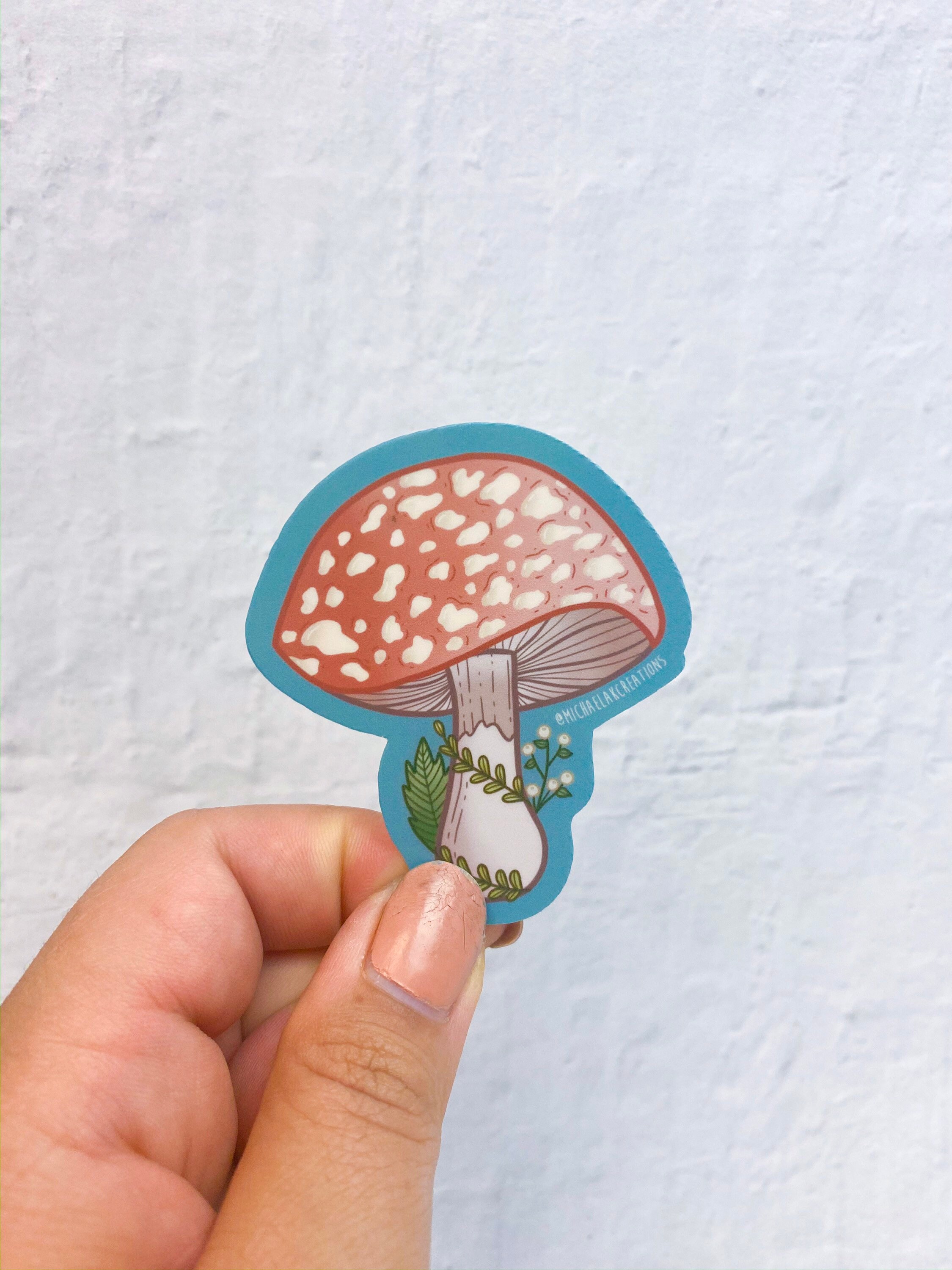 Mushroom Sticker Peach Mushroom Stickers Stickers for - Etsy