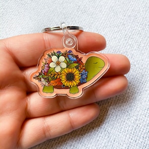 Turtle Keychain Turtle Gift Turtle lover Acrylic | Etsy