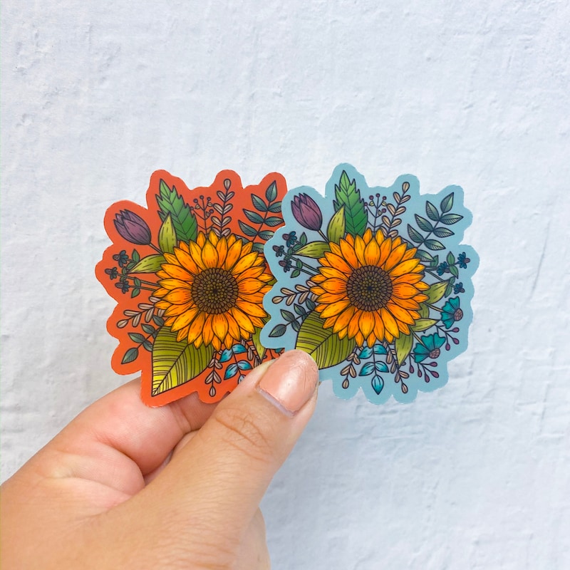 Sunflower Stickers - Etsy