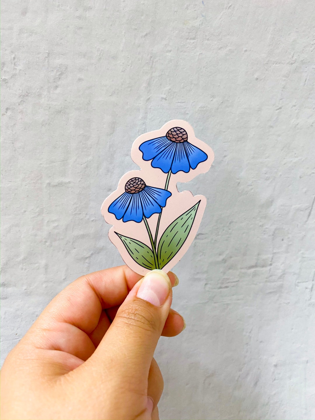 Blue Flower Sticker | Stickers for Hydroflask | Laptop Stickers ...