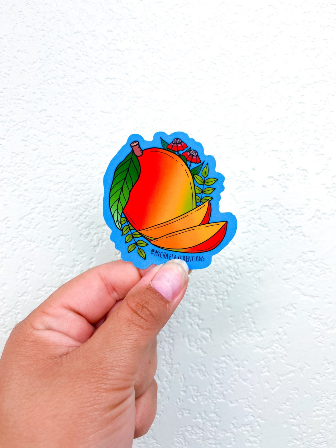 Mango Sticker | Stickers | Stickers for Hydroflask|flower Sticker ...