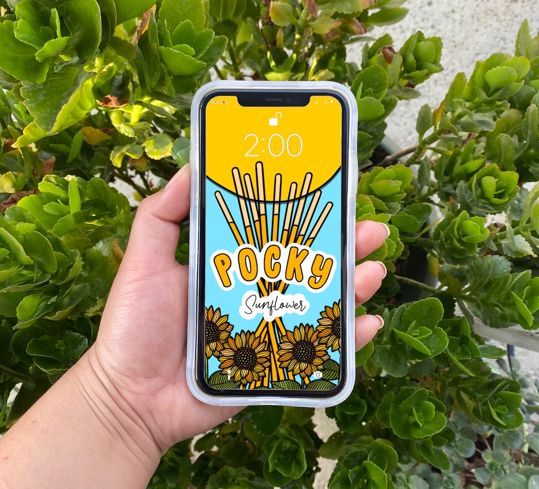 Pocky Phone Wallpaper | Flower Pocky Wallpaper | Digital Download ...