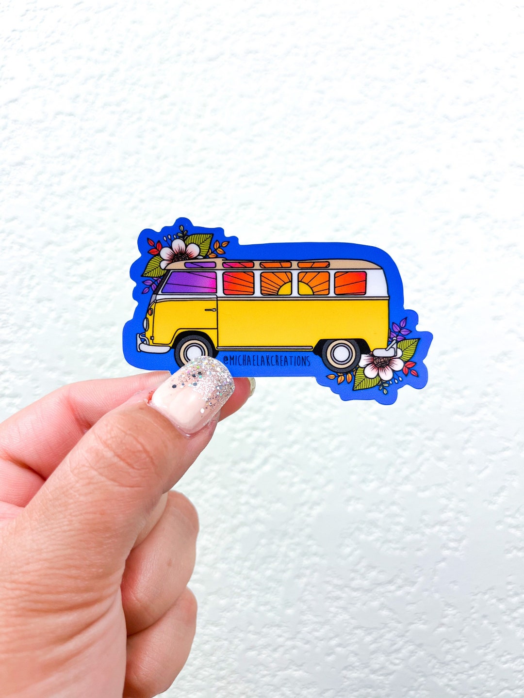 VW Bus Sticker | Stickers | Stickers for Hydroflask | Summer Stickers ...