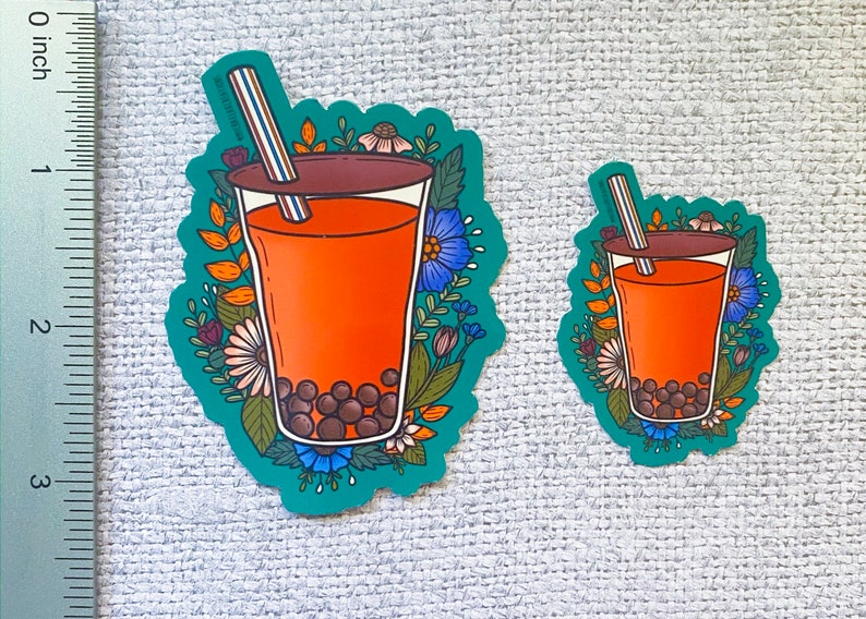 Thai Tea Sticker Tea Stickers boba Stickerstickers for | Etsy