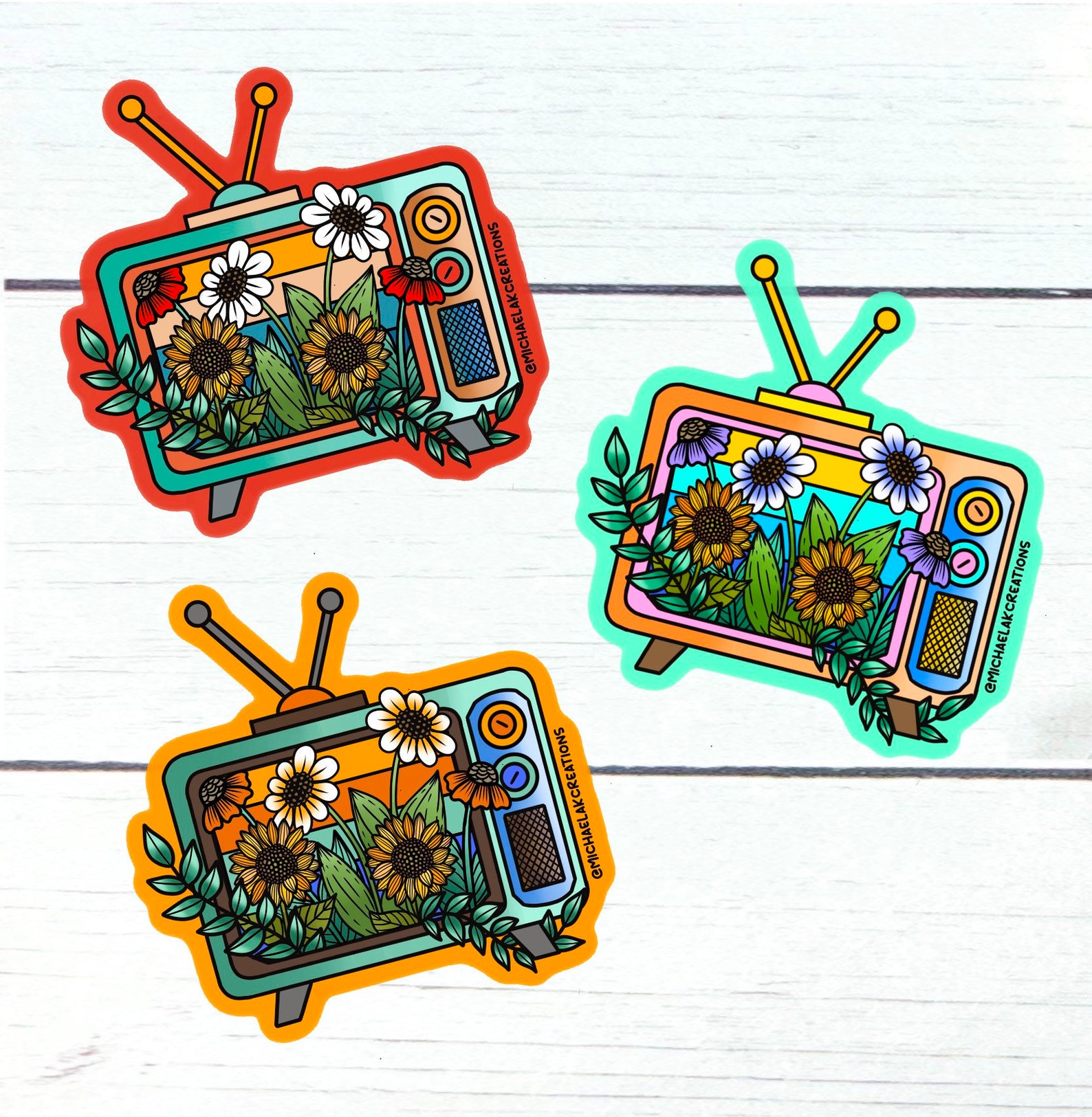 Retro Tv Sticker, Stickers for Hydroflask,laptop Stickers,cute Car ...
