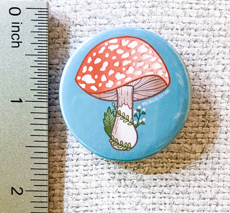 Mushroom Button Set | Mushroom Buttons | Mushroom Pins | Button Pins ...