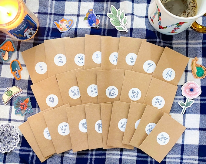 2024 25 Days of Surprises, A5 Planner Stickers, Advent Calendar, 12 ...