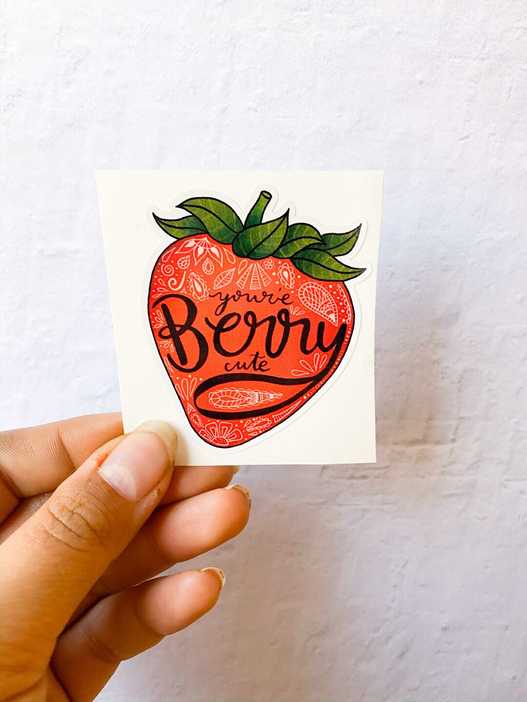 Strawberry Sticker | Fruit Sticker | Stickers for Hydroflask | Laptop ...