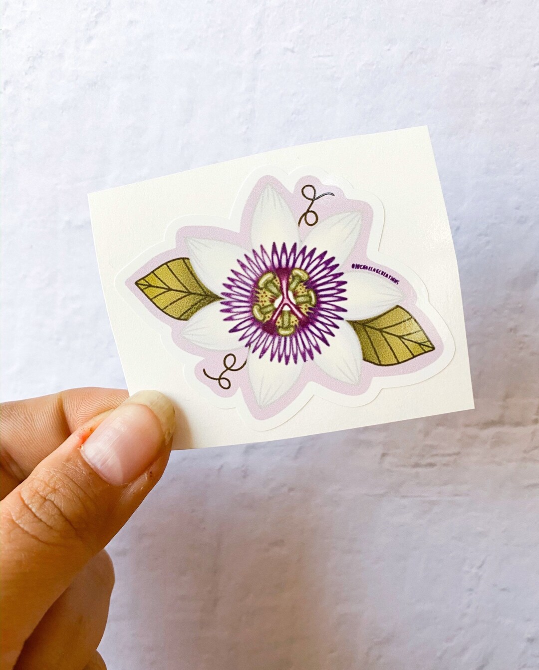 Passion Flower Vinyl Sticker | Laptop Sticker | Stickers for Hydroflask ...