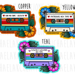 Custom Mix Tape Sticker | Mix Tape Sticker | Cute Sticker| Stickers for ...