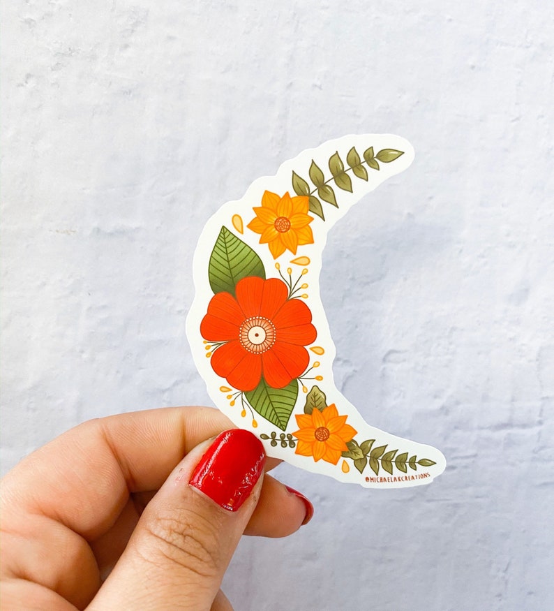 Crescent Moon Sticker Moon Lover Gift Stickers for - Etsy