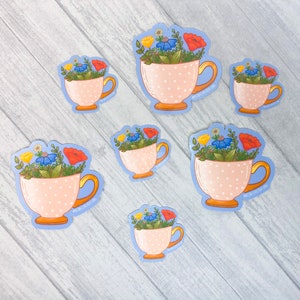 Tea Cup Sticker | Stickers | Stickers for Hydroflask | Laptop Stickers ...