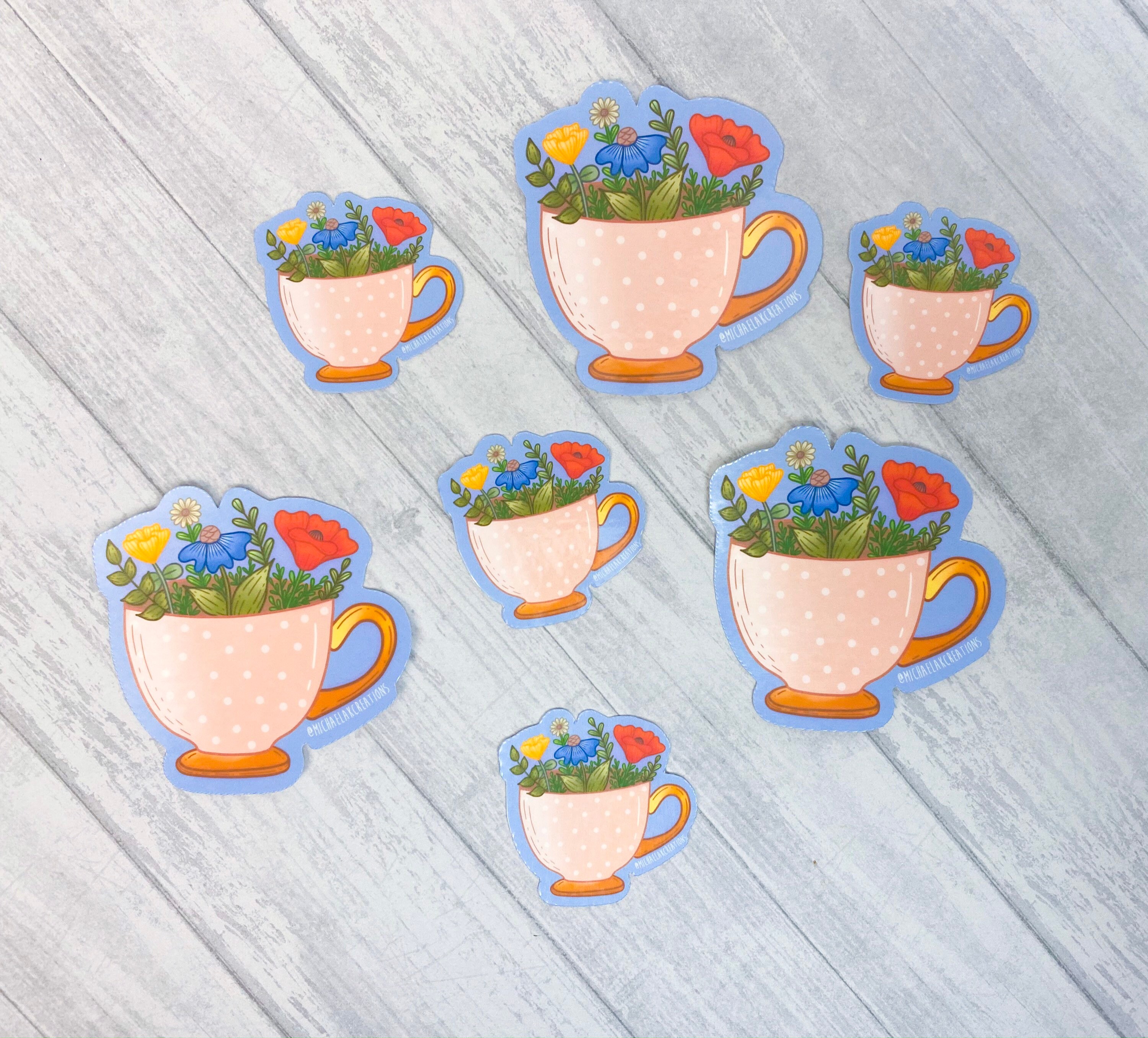 Tea Cup Sticker | Stickers | Stickers for Hydroflask | Laptop Stickers ...