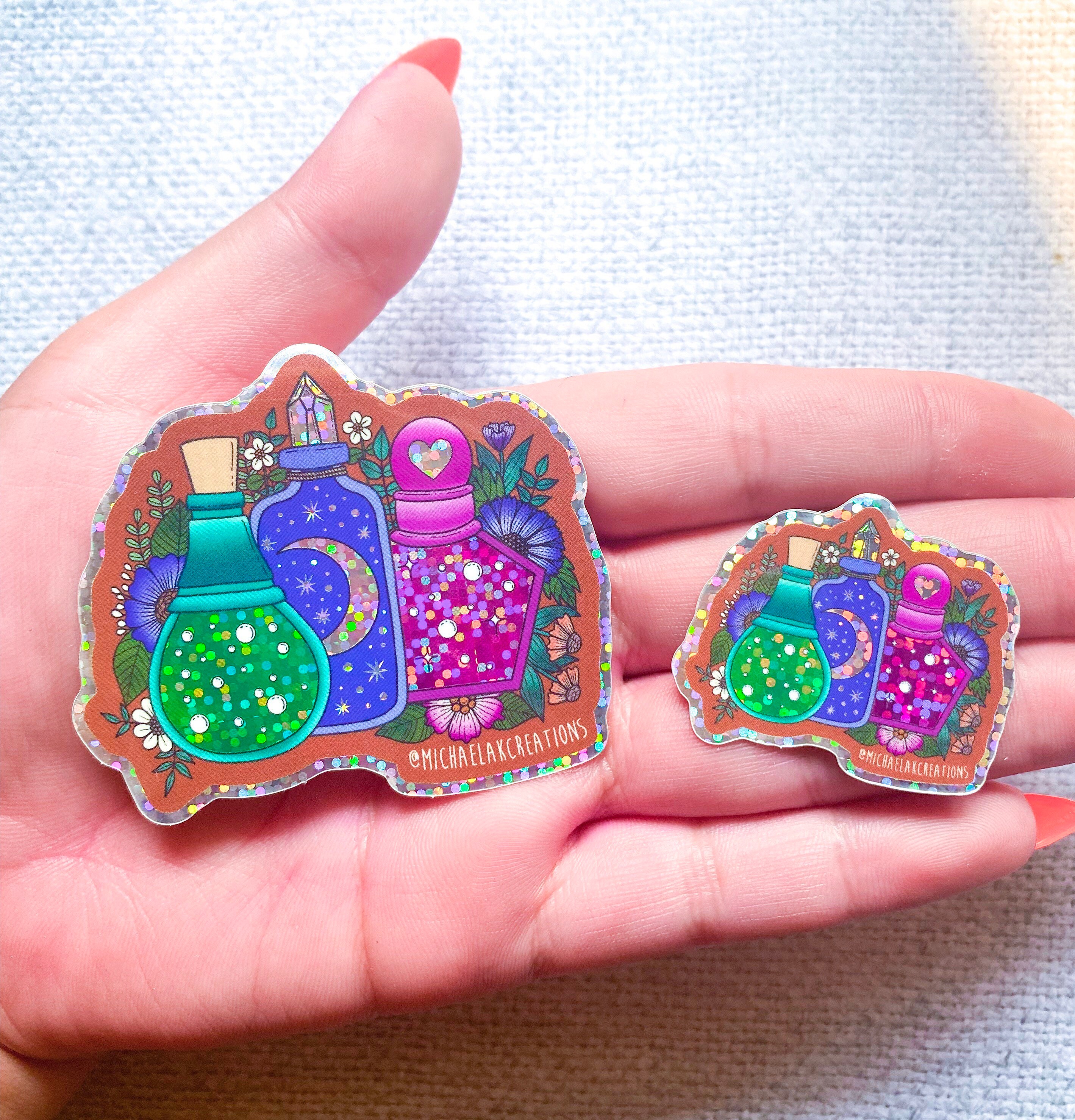 Holographic Potion Bottles Sticker Stickers for Hydroflask - Etsy