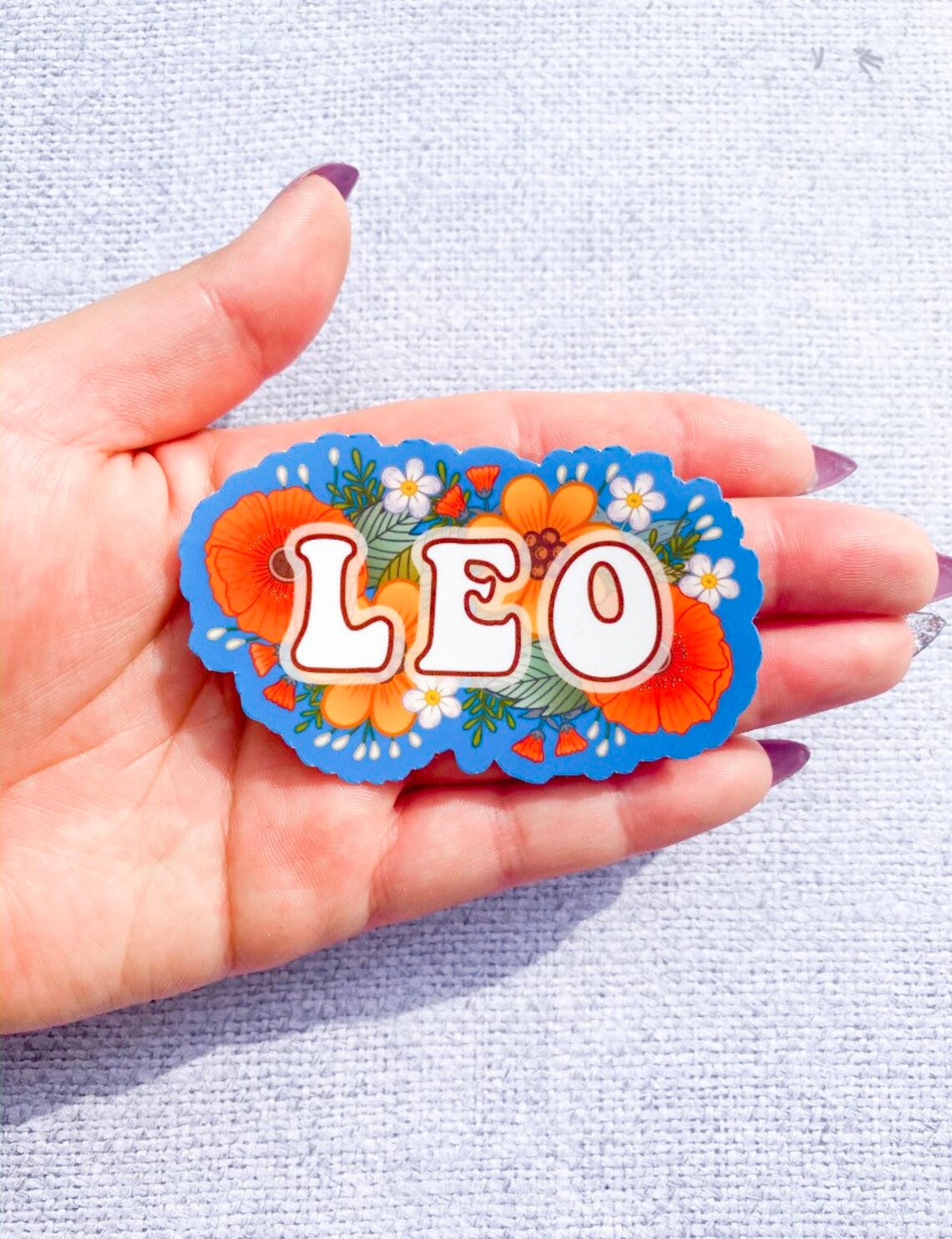 Leo Sticker Zodiac Sticker Floral Leo Sticker Stickers for | Etsy