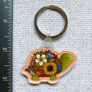 Turtle Keychain Turtle Gift Turtle lover Acrylic | Etsy